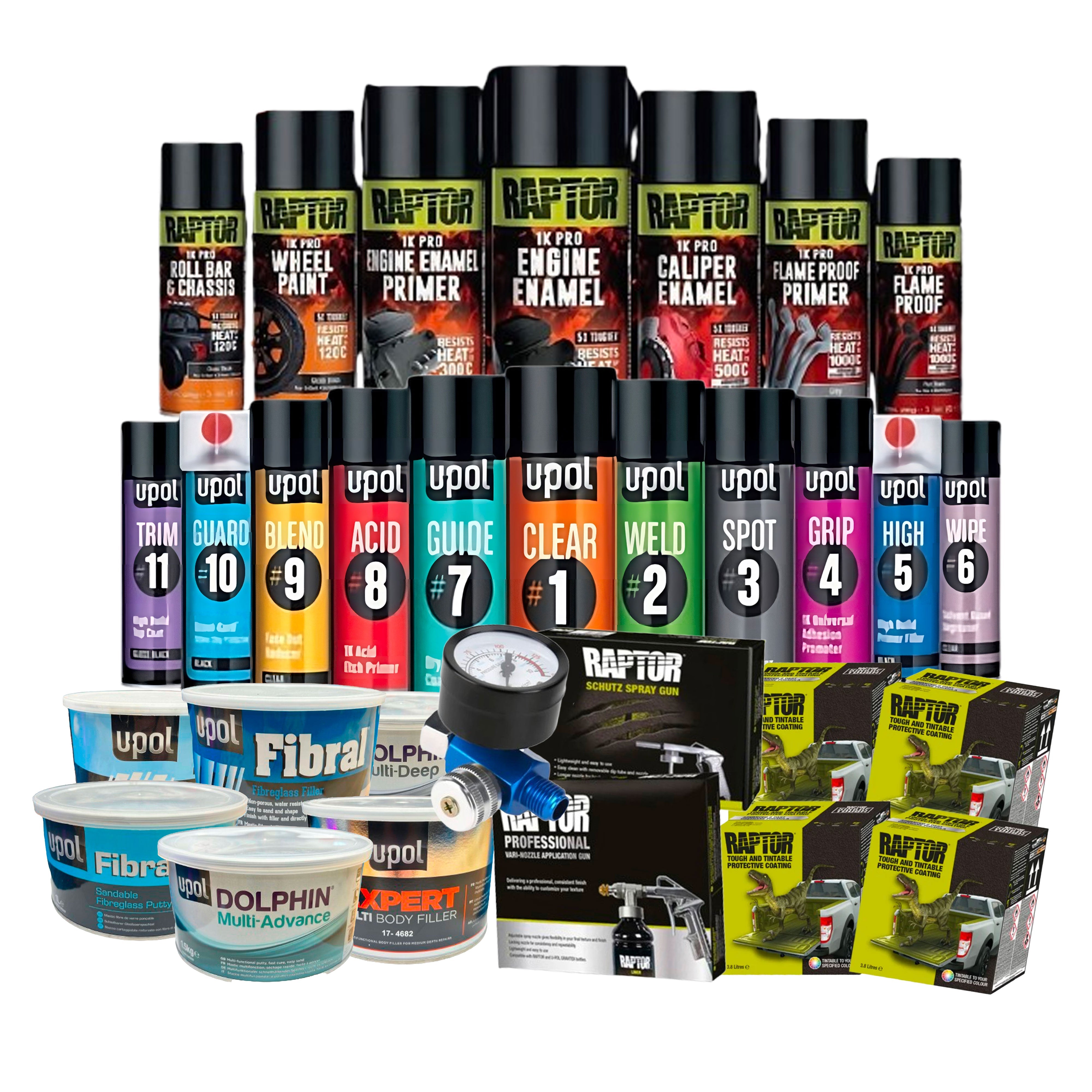 Tous les Produits RAPTOR FRANCE – Packs, Apprêts, Bombes, Mastics & Plus